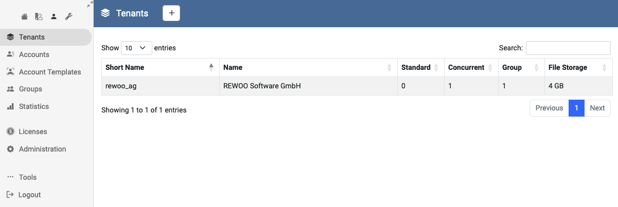 Manual - 4. Multitenancy - Low Code Platform REWOO Scope